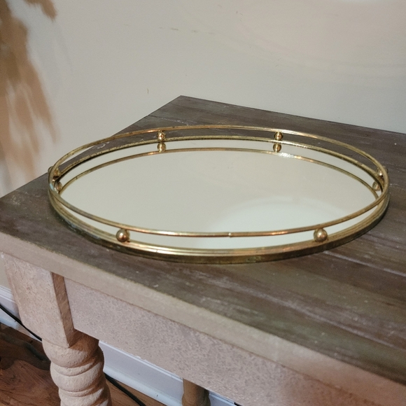 Accents | Vintage Gold Toned Oval Vanity Tray | Poshmark